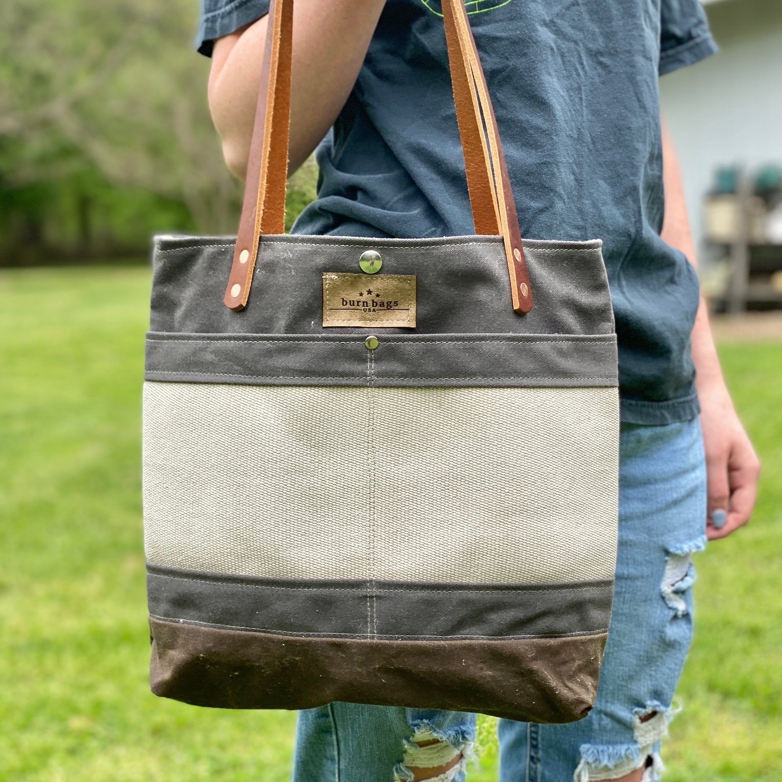Charcoal Gray Fire Hose Bag | Handcrafted in America